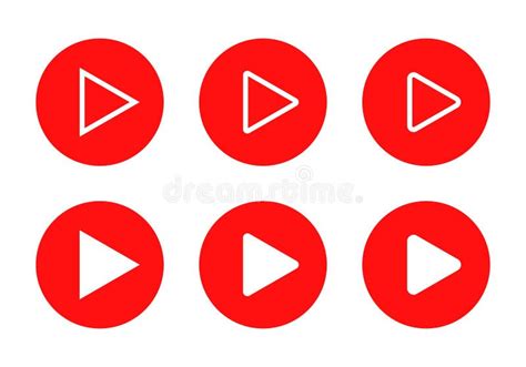 Play Button Icon Vector Isolated On White Background Video Streaming Symbol Stock Vector