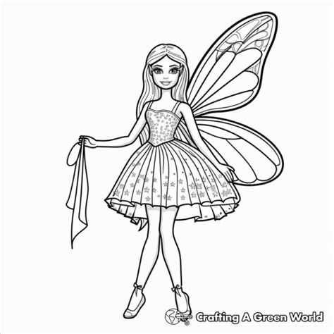 Barbie Fairy Coloring Pages Free And Printable