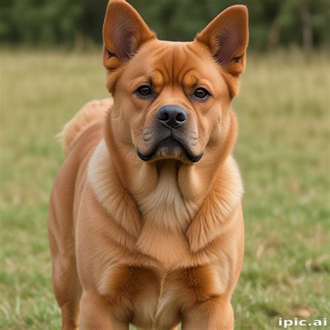 A Playful Dog Standing Proudly In A Lush Green Field Outdoors