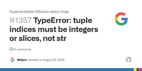 Typeerror Tuple Indices Must Be Integers Or Slices Not Str · Issue