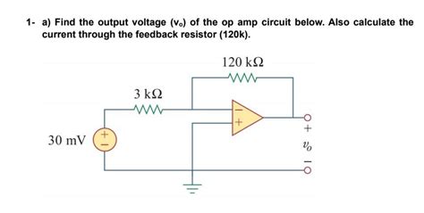 solved a find the output voltage v0 of the op amp circuit