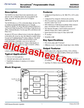 5X35023 Datasheet(PDF) - Renesas Technology Corp