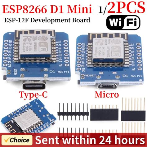 1 2PCS ESP 12F ESP8266 D1 Mini Nodemcu Lua Micro Type C WeMos WLAN WIFI Expansion