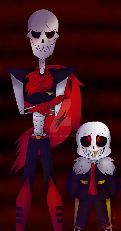 Underfell Papyrus And Sans By Endertux On Deviantart
