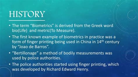 Biometrics Ppt