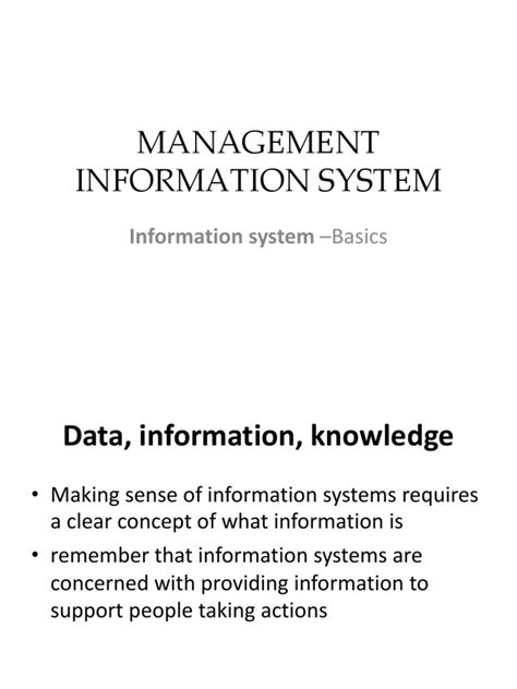 Mis Module 1 Pdf Information System Management Information System