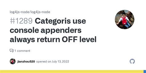 Categoris Use Console Appenders Always Return OFF Level Issue 1289
