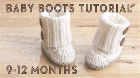 BABY BOOTS FULL CROCHET TUTORIAL, size 9-12 months. - YouTube