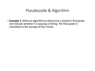 Algorithms And Flow Chart Overview Pdf