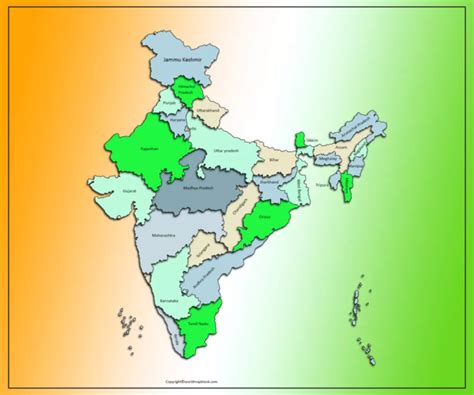 Labeled India Map With States Capital And Cities Printable World Maps