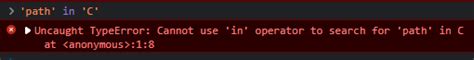 Cannot Use In Operator To Search For Path In C · Issue 173506