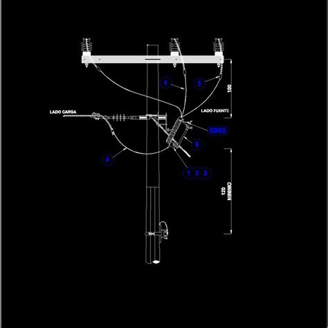 Structure With Medium Voltage Breaker Fuse DWG Block For AutoCAD Designs CAD