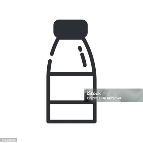 우유 병 선형 아이콘입니다 음식 기호입니다 로고 개념입니다 흰색 배경에 격리된 벡터 그림 0명에 대한 스톡 벡터 아트 및 기타 이미지 Istock