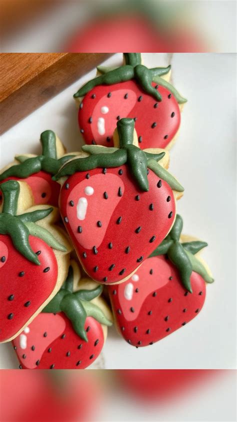 Its Strawberry Season 🍓 Customcookies Sugarcookies
