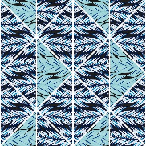 Premium Vector Creative Leaves Shape Mosaic Seamless Pattern Geometric Botanical Foliage