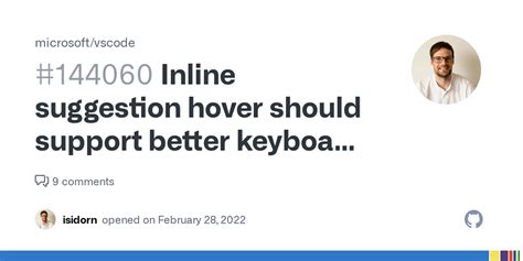 Inline Suggestion Hover Should Support Better Keyboard Navigation