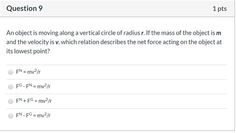 Solved Question Pts An Object Is Moving Along A Vertical Chegg