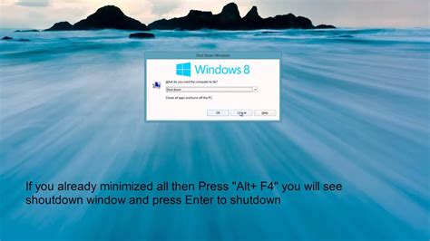 Windows 8 Keyboard Shortcut For Shutdown Youtube
