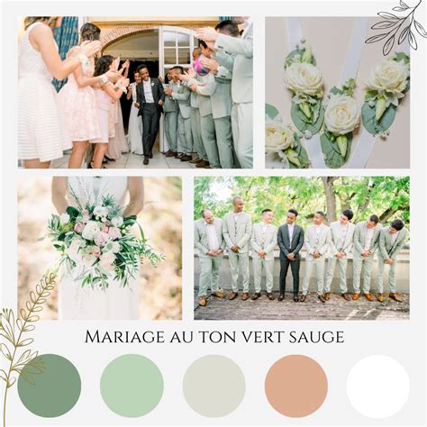 Mariage vert sauge Thème mariage vert Mariage vert sauge Mariage vert
