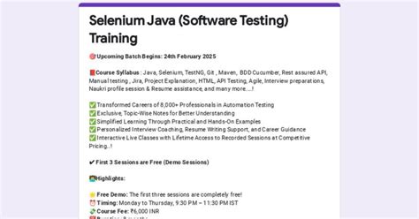Pavan Gaikwad On Linkedin Selenium Java Software Testing Training