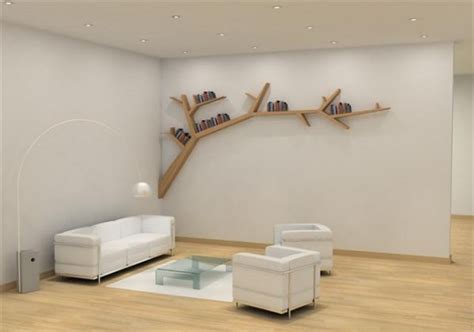Stylish And Simple Tree Branch Bookshelf DigsDigs