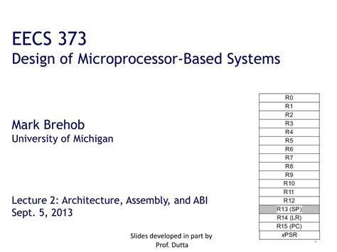 ppt eecs 373 design of microprocessor based systems mark brehob