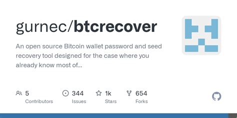 Github Gurnec Btcrecover An Open Source Bitcoin Wallet Password And Seed Recovery Tool
