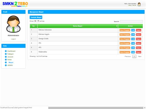 Download Source Code Sistem Informasi Akademik Berbasis Web