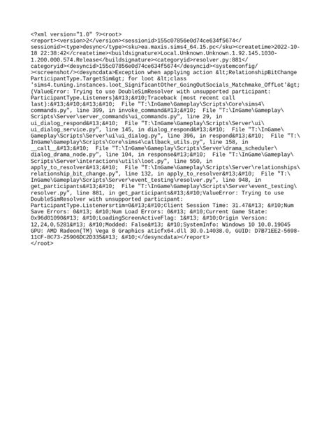 Sims 4 Desync Report Analysis Pdf Computers Technology And Engineering