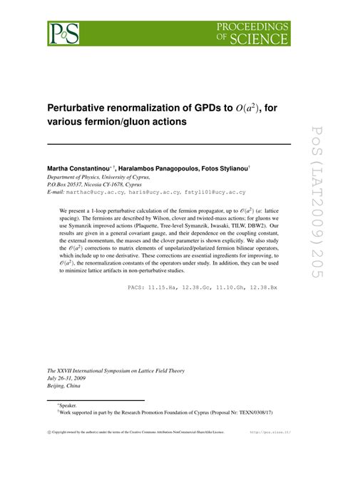 Pdf Perturbative Renormalization Of Gpds To O A 2 For Various