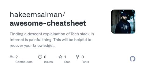 GitHub Hakeemsalman Awesome Cheatsheet Finding A Descent Explaination Of Tech Stack In