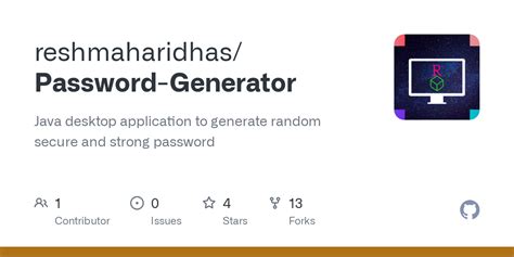 Github Reshmaharidhas Password Generator Java Desktop Application To