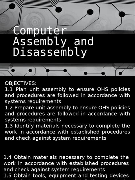 Computer Assembly And Disassembly Pdf
