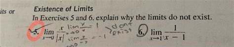 Solved Existence Of Limits In Exercises And Explain Why Chegg