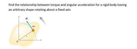 [solved] find the relationship between torque and angular