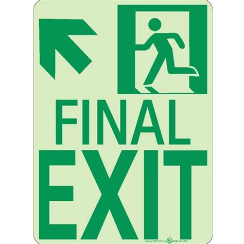 Final Exit Sign R SN UL