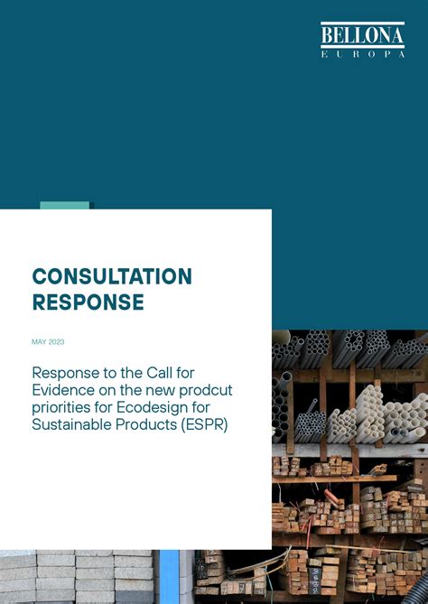 Consultation Response Response To The Call For Evidence On The New Product Priorities For