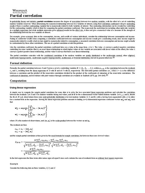 Partial Correlation Pdf