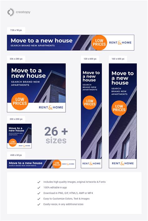 Search Brand New Apartments Ad Template Creatopy