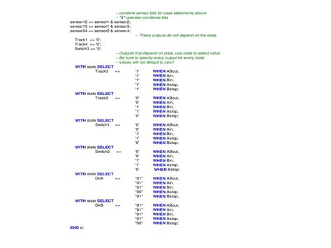 figure 7 1 track layout with input sensors and output switches and