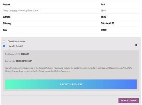 WooCommerce Request Network Payment Gateway Successfully Added To Wordpress Website R