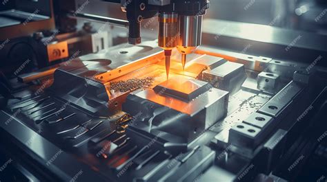 Premium Ai Image Fabricator Operating Cnc Machine