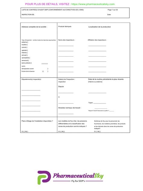 693535956 Gmp Audit Checklist For Pharmaceutical 1 Pdf