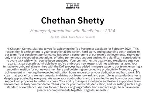 Chethan S Shetty On Linkedin Ibmrecognition Toptalent Success Learninganddevelopment 13