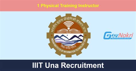 Iiit Una Recruitment 2025 Apply Online For Jobs Notification