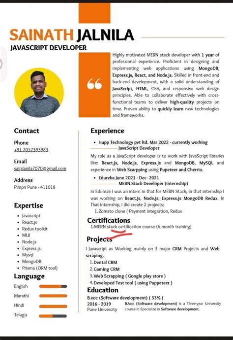 React Experience Redux Lookingforajob Pune Mernstack Sainath