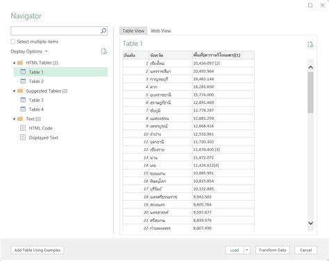 แนวทางการใช้ Power Query Get Data จากแหล่งออนไลน์ต่างๆ Thep Excel