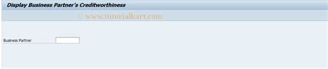 FPCR SAP Tcode Display Creditworthiness