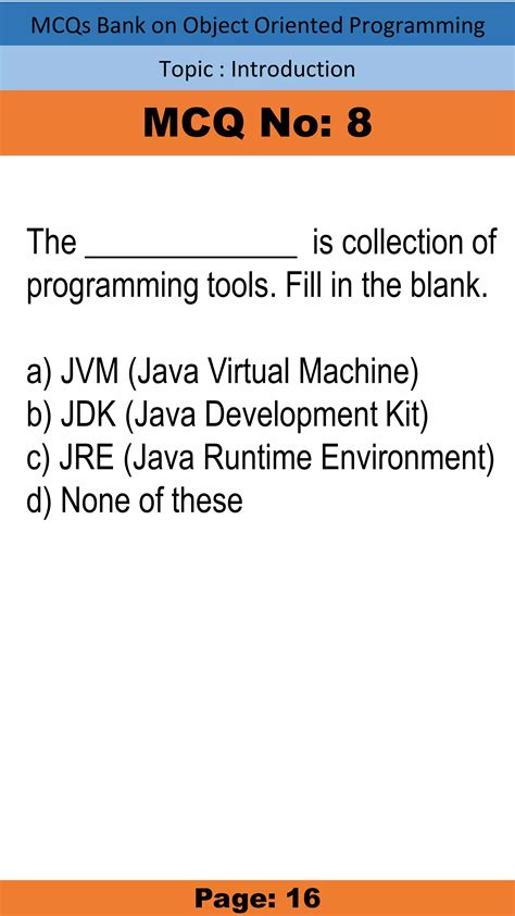 Multiple Choice Questions On Java Object Oriented Programming Bank 1 Introduction Pdf