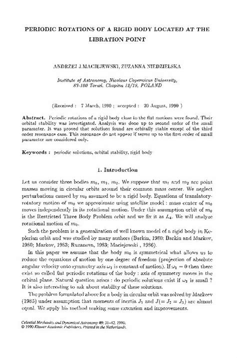 Pdf Periodic Rotations Of A Rigid Body Located At The Libration Point Dokumen Tips